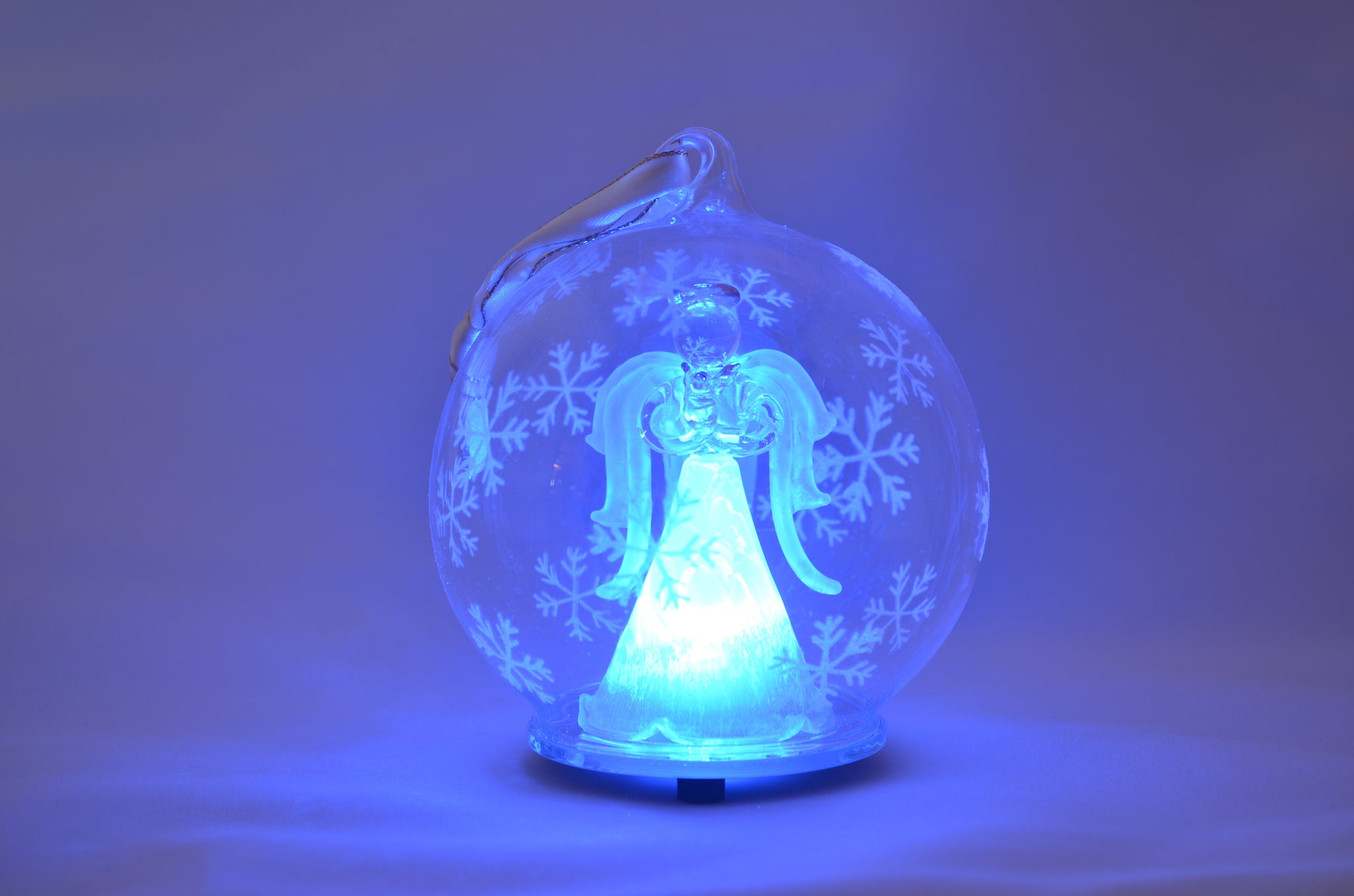Light-up Angel Glass Globe Ornament (White Wings) – Bohemia Gifts ...